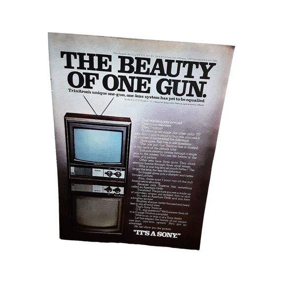 Wall Decor | 1975 Sony Trinitron Television Tv One Gun One Lens ...